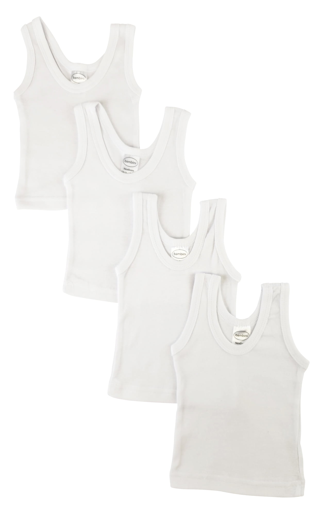 White Tank Tops 4 Pack - Walmart.com