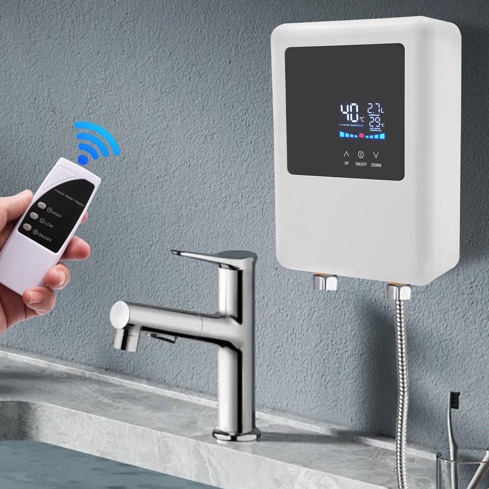 White Tankless Water Heater Electric, Electric Instant Water Heater ...