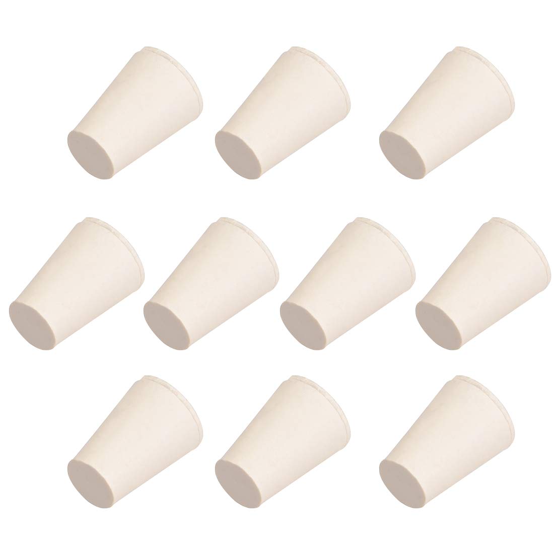 White Tapered Shaped Solid Rubber Stopper for Lab Tube Stopper Size 000 ...