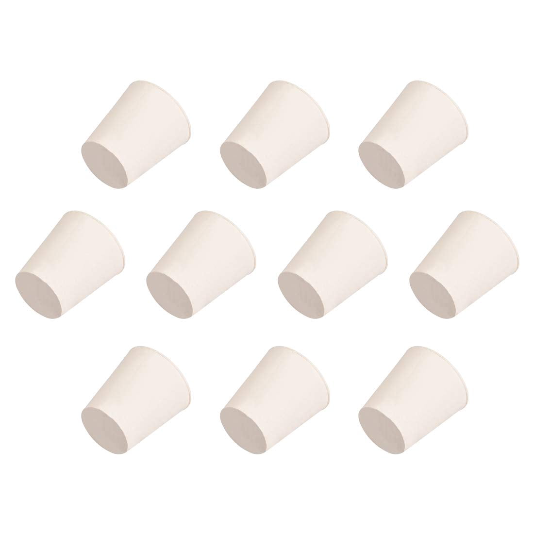 White Tapered Shaped Solid Rubber Stopper for Lab Tube Stopper Size 000 ...