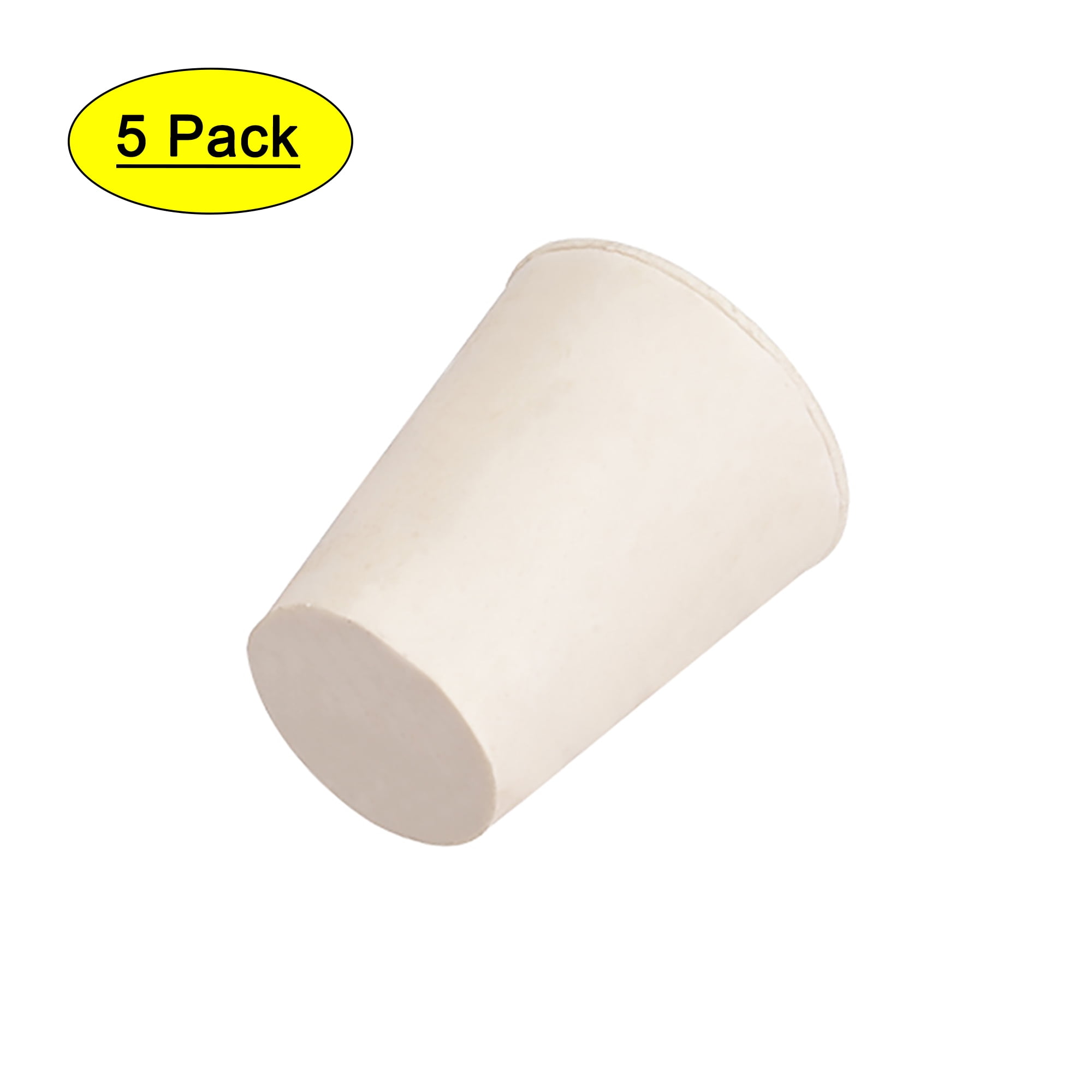 White Tapered Shaped Solid Rubber Stopper for Lab Tube Stopper Size 2 5 ...