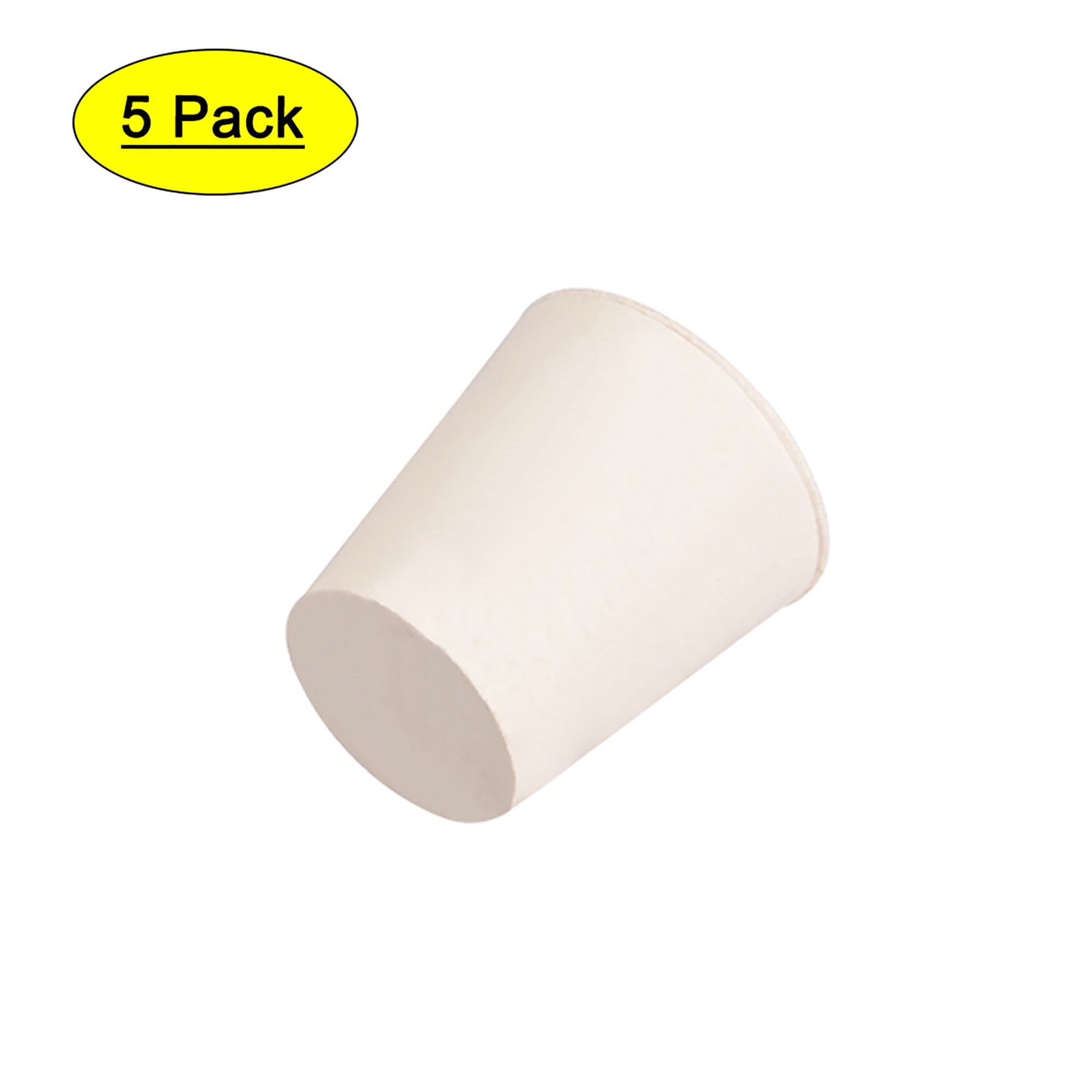 White Tapered Shaped Solid Rubber Stopper for Lab Tube Stopper Size 4 ...