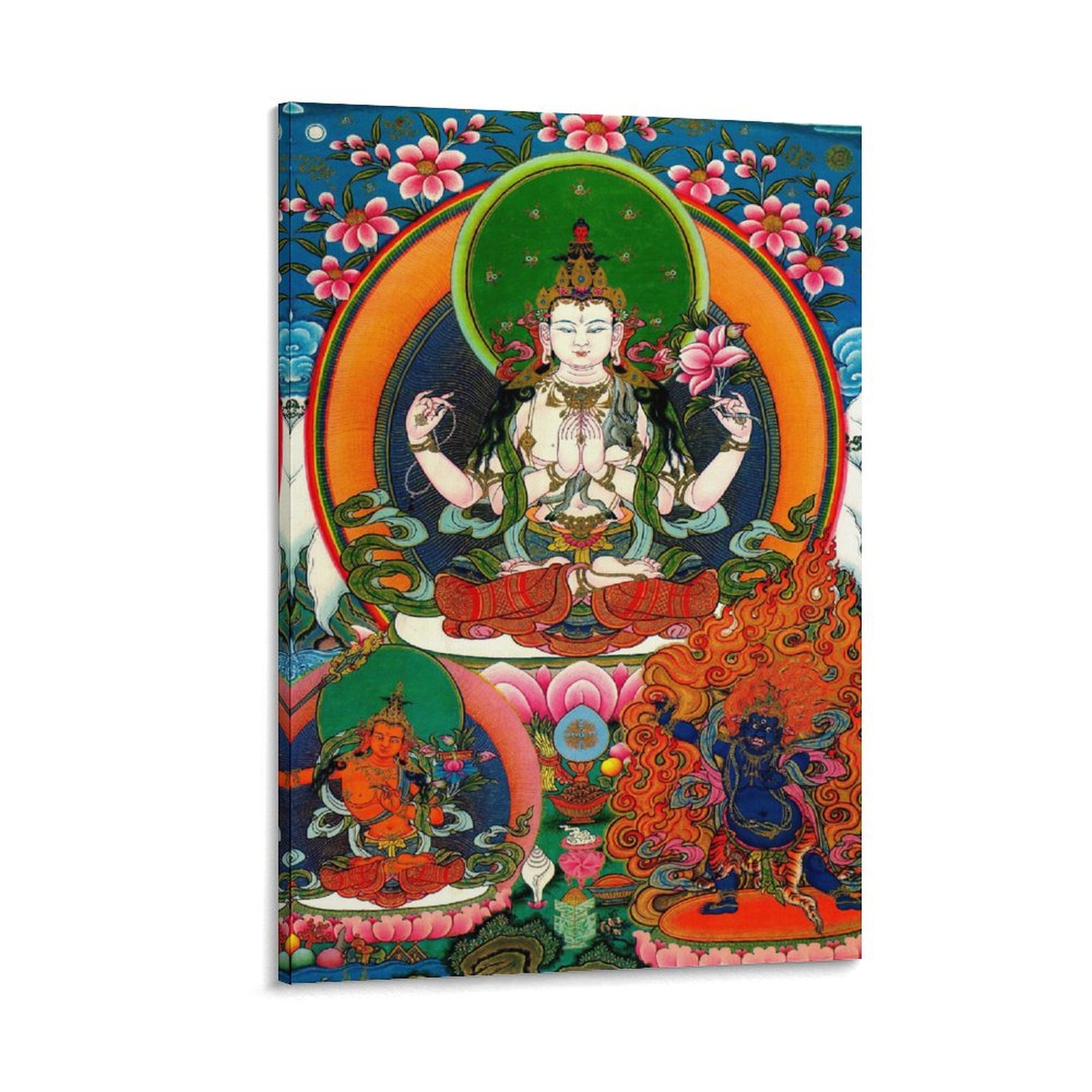 White Tara Tibetan Thangka Painting Poster (11) Print Photo Art ...
