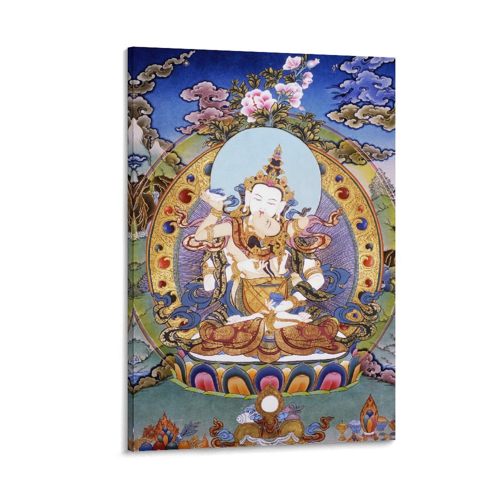 White Tara Tibetan Thangka Painting Poster (5) Artworks Canvas Poster ...