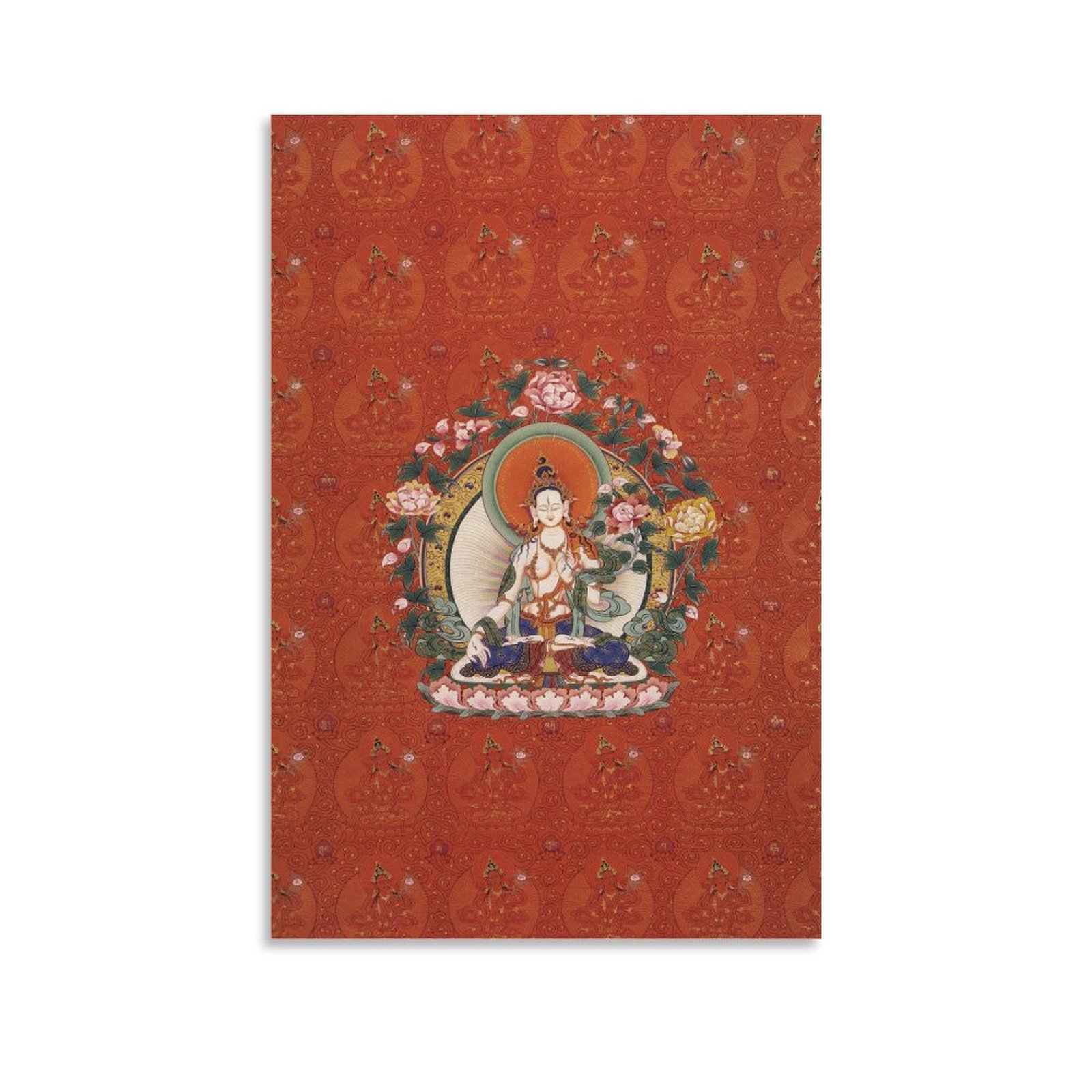 White Tara Tibetan Thangka Painting Posters Gifts Canvas Painting ...