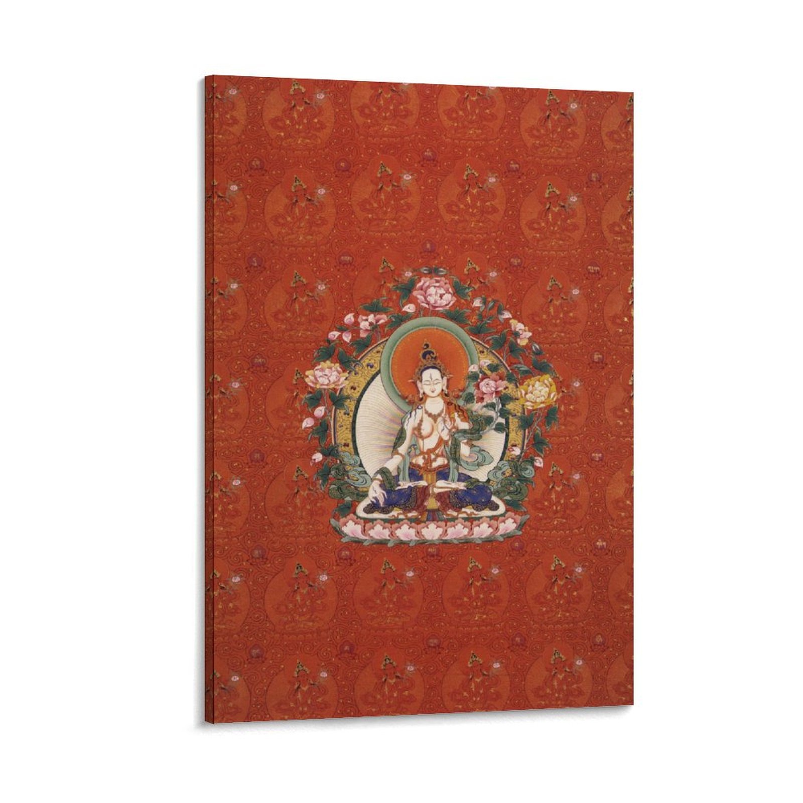 White Tara Tibetan Thangka Painting Posters Poster Cool Artworks ...