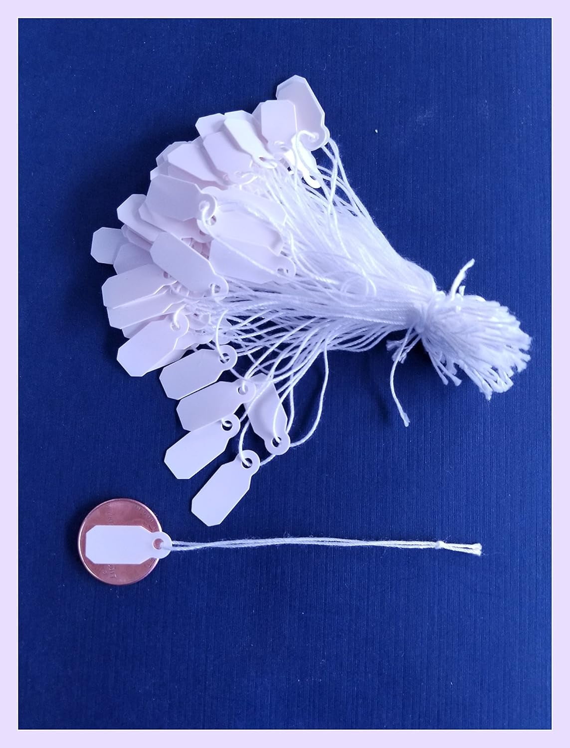 White Tear Proof Plastic String Price Jewelry Tags 1x2cm (300 Pcs ...