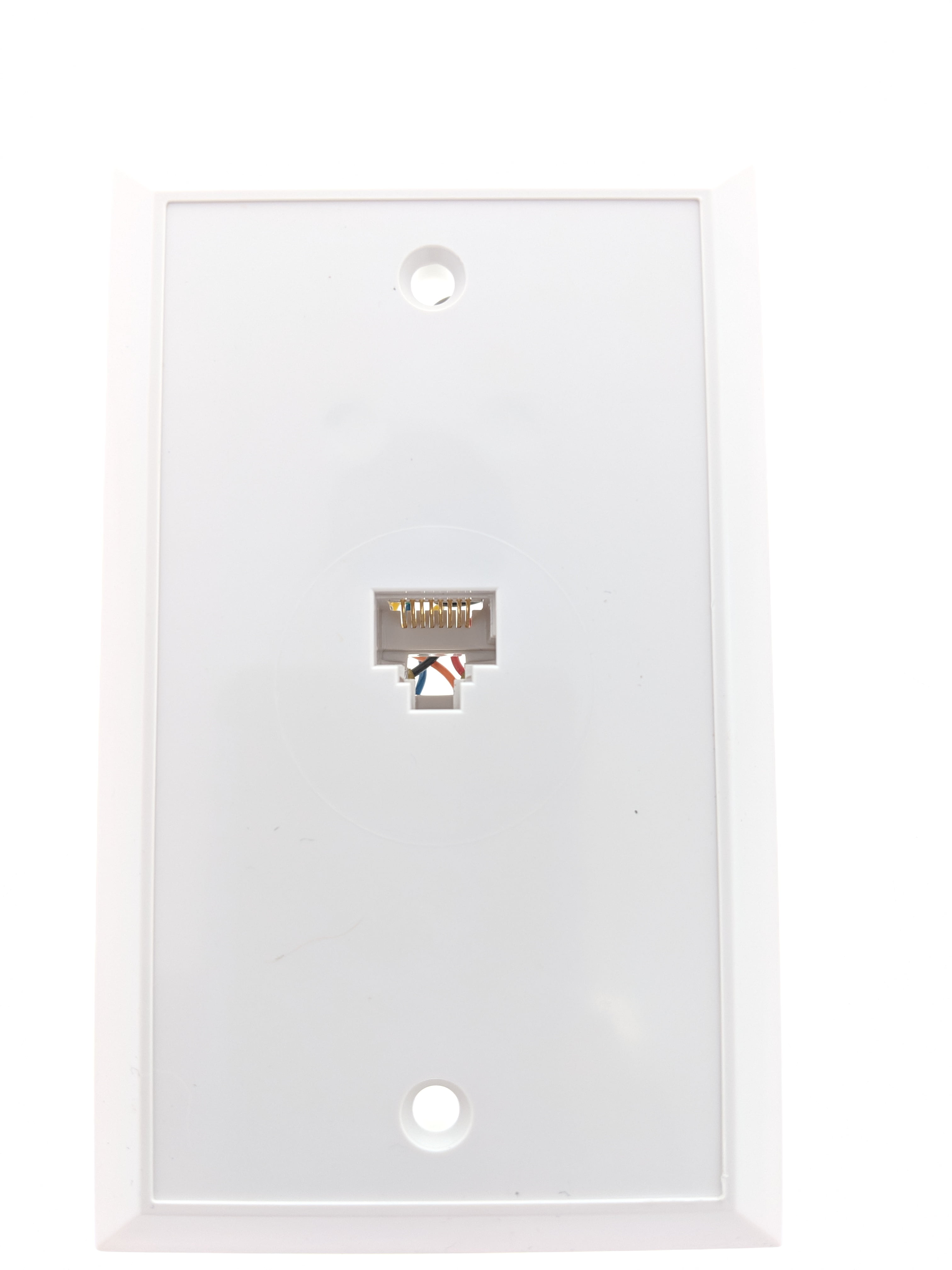 Leviton 4625B-48W 8-Wire Telephone Jack Wallplate, Type 625B4, White ...