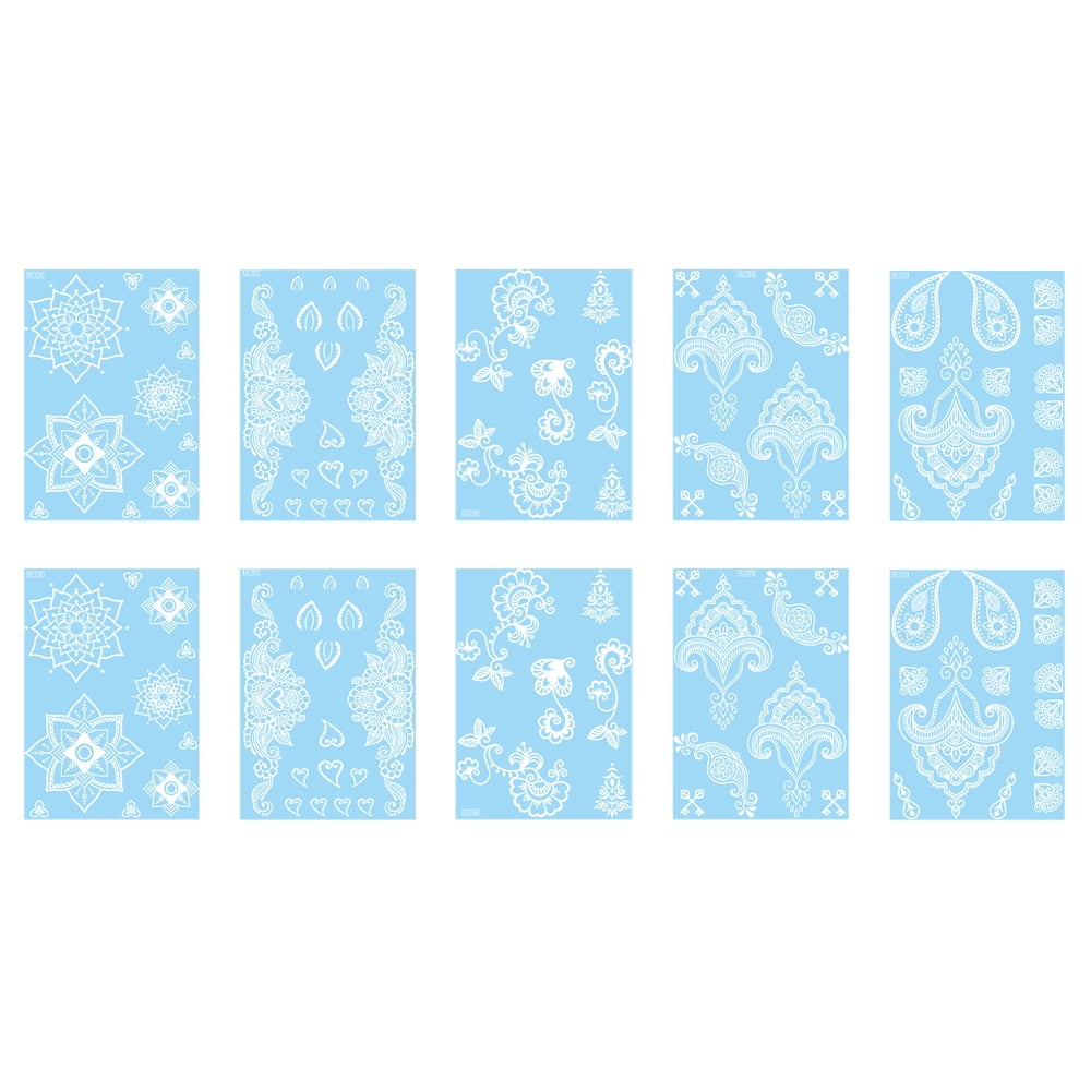 White Temporary Tattoo Sheets with Lace Pattern - Walmart.com