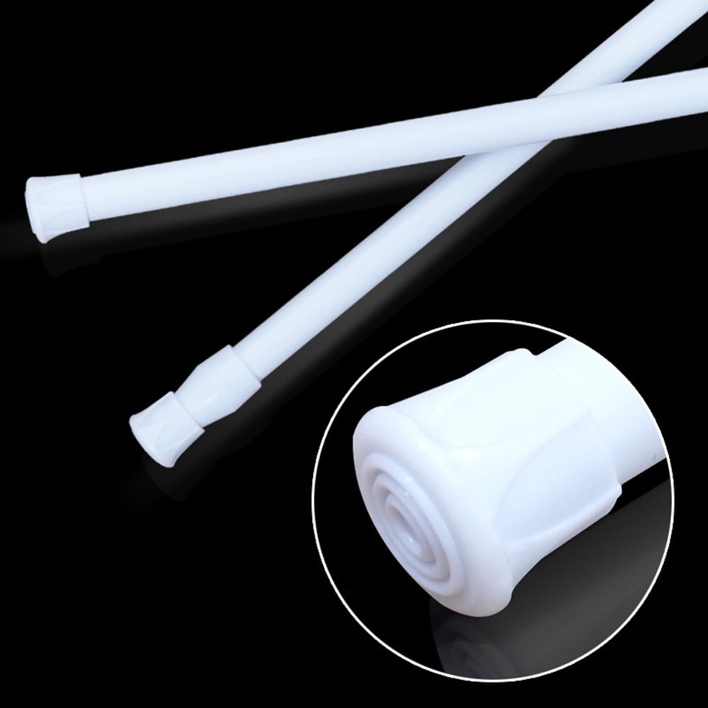 White Tension Curtain Rod for Windows 15.8-27.6Inch, Adjustable ...