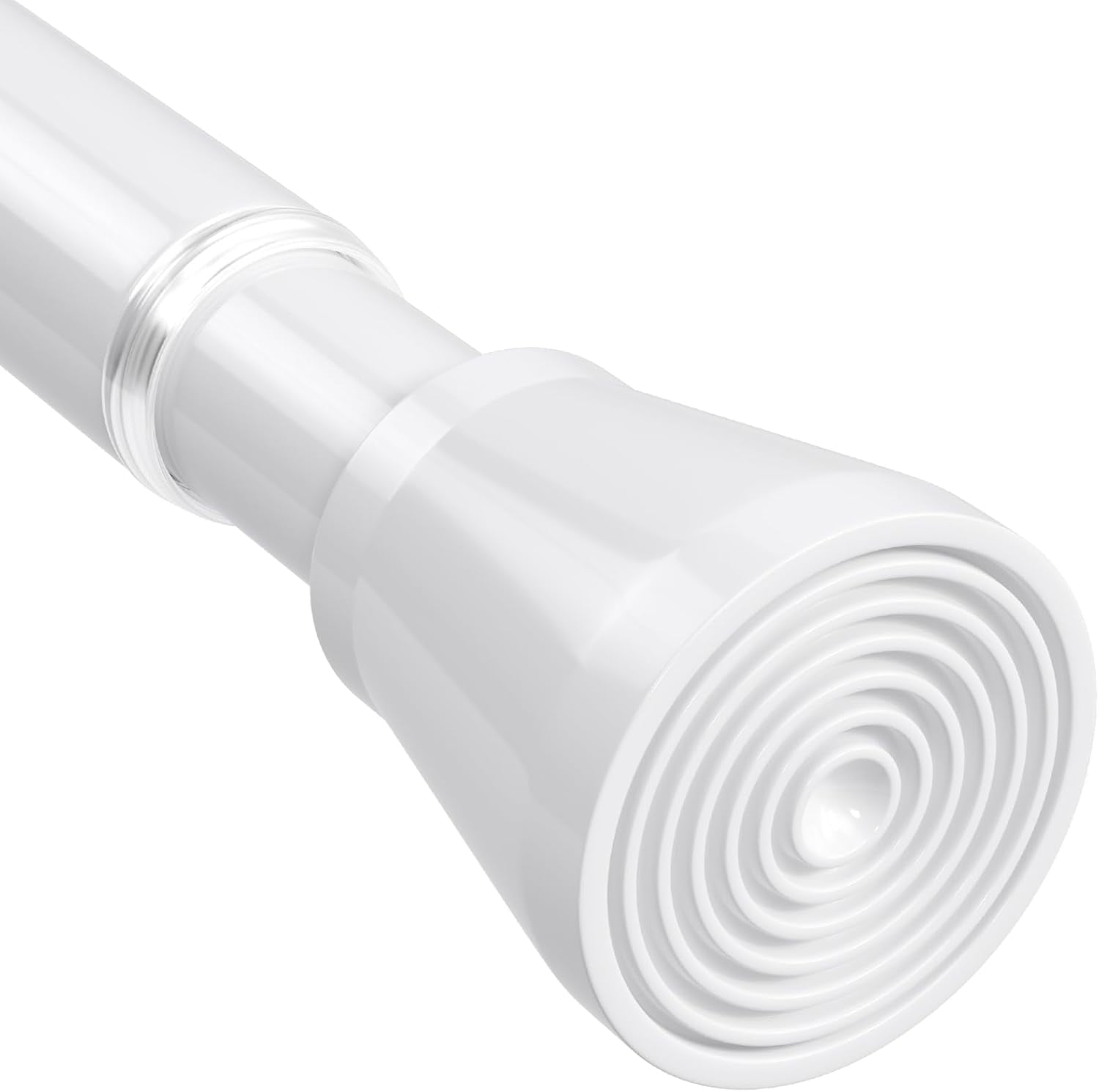 White Tension Curtain Rod for Windows 28 to 48 Inch,7/8"Small Shower ...