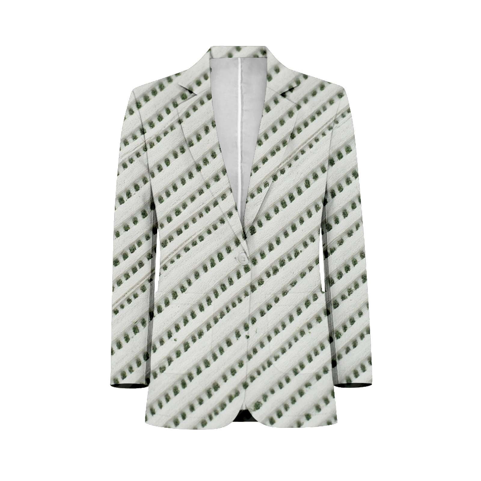 White Textured Parallel Lines Mens Suits Shawl Collar Slim Fit Suit ...