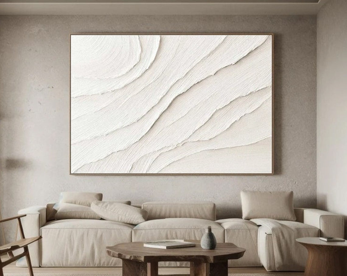 White Textured Wall Art White Wall Art White Abstract Wall Art White ...