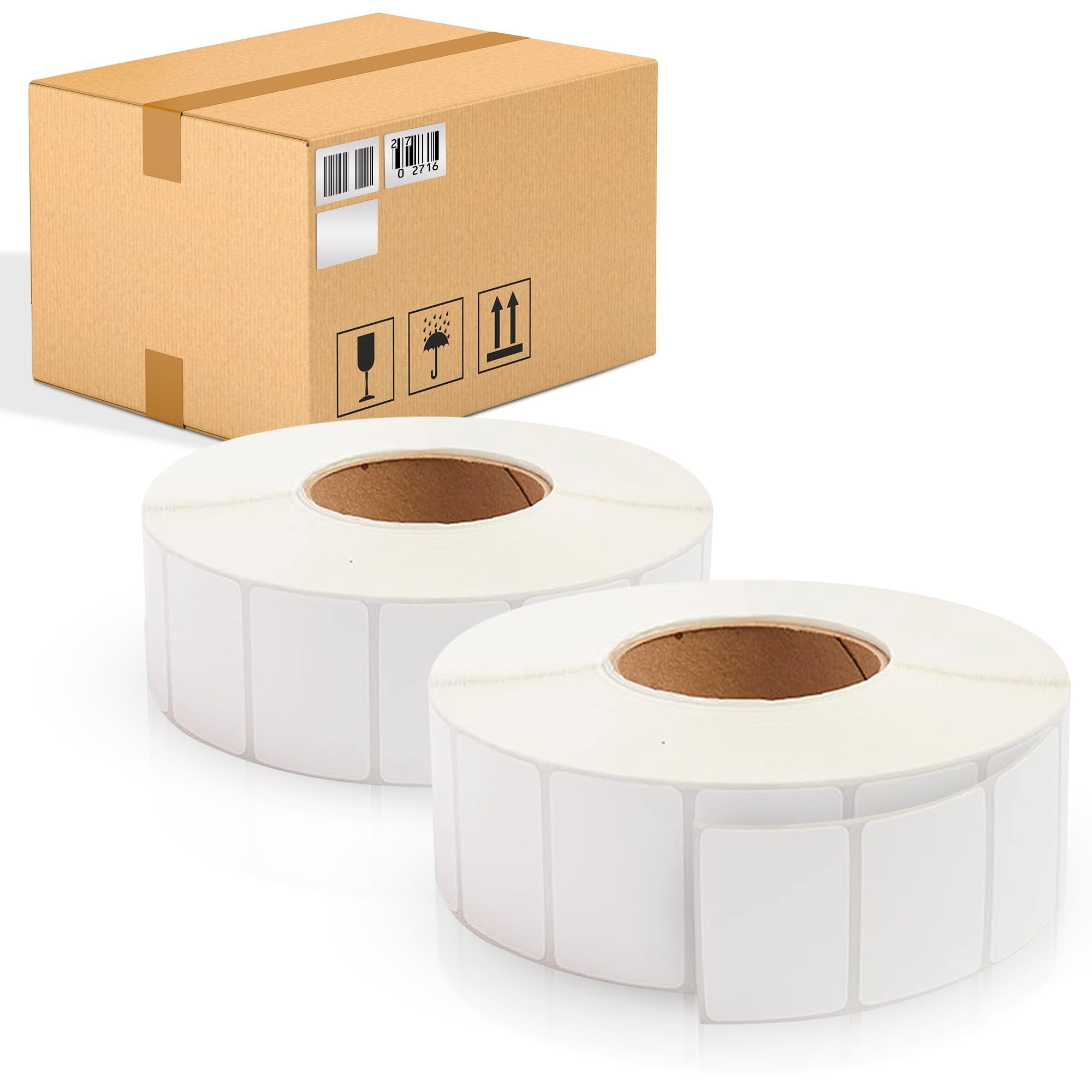 White Thermal Transfer Labels, 2.5 x 1.5 Inch. Pack of 22590 Self ...