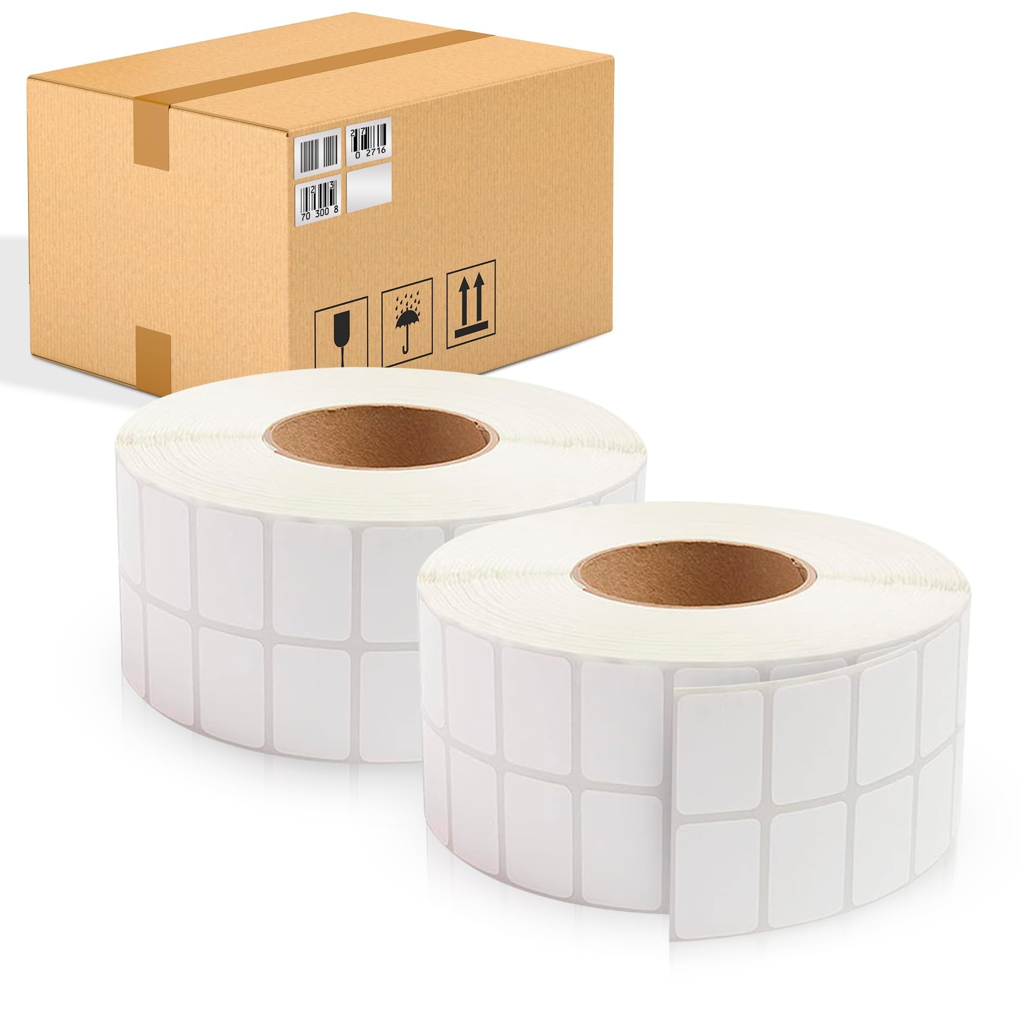 White Thermal Transfer Labels, 2 Up 1.5 x 1 Inch. Pack of 43200 Self ...