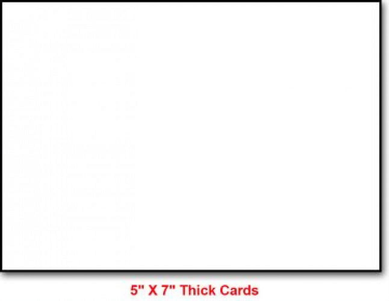 White Thick 100lb Cover 5" X 7" Cards / Invitations - 100 Cards Per ...
