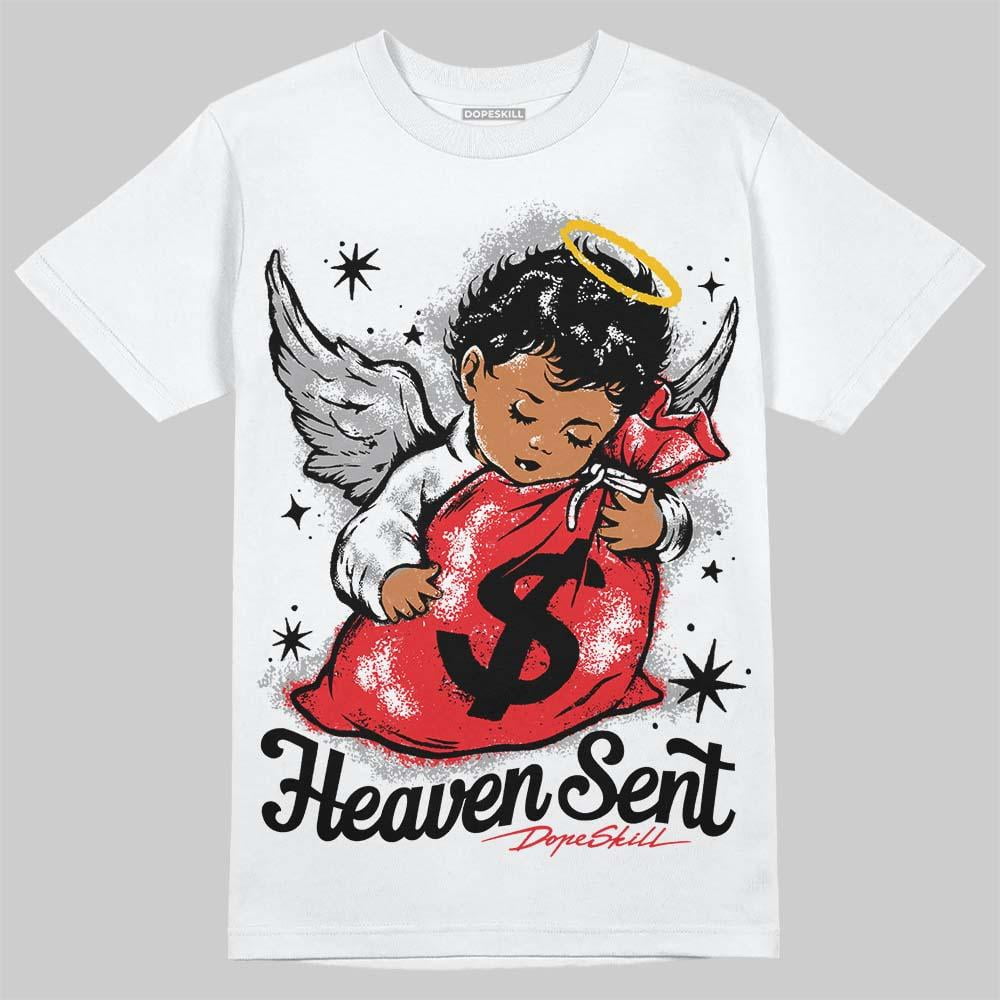 White Thunder 4s DopeSkill T-Shirt Heaven Sent Graphic_2 - Walmart.com