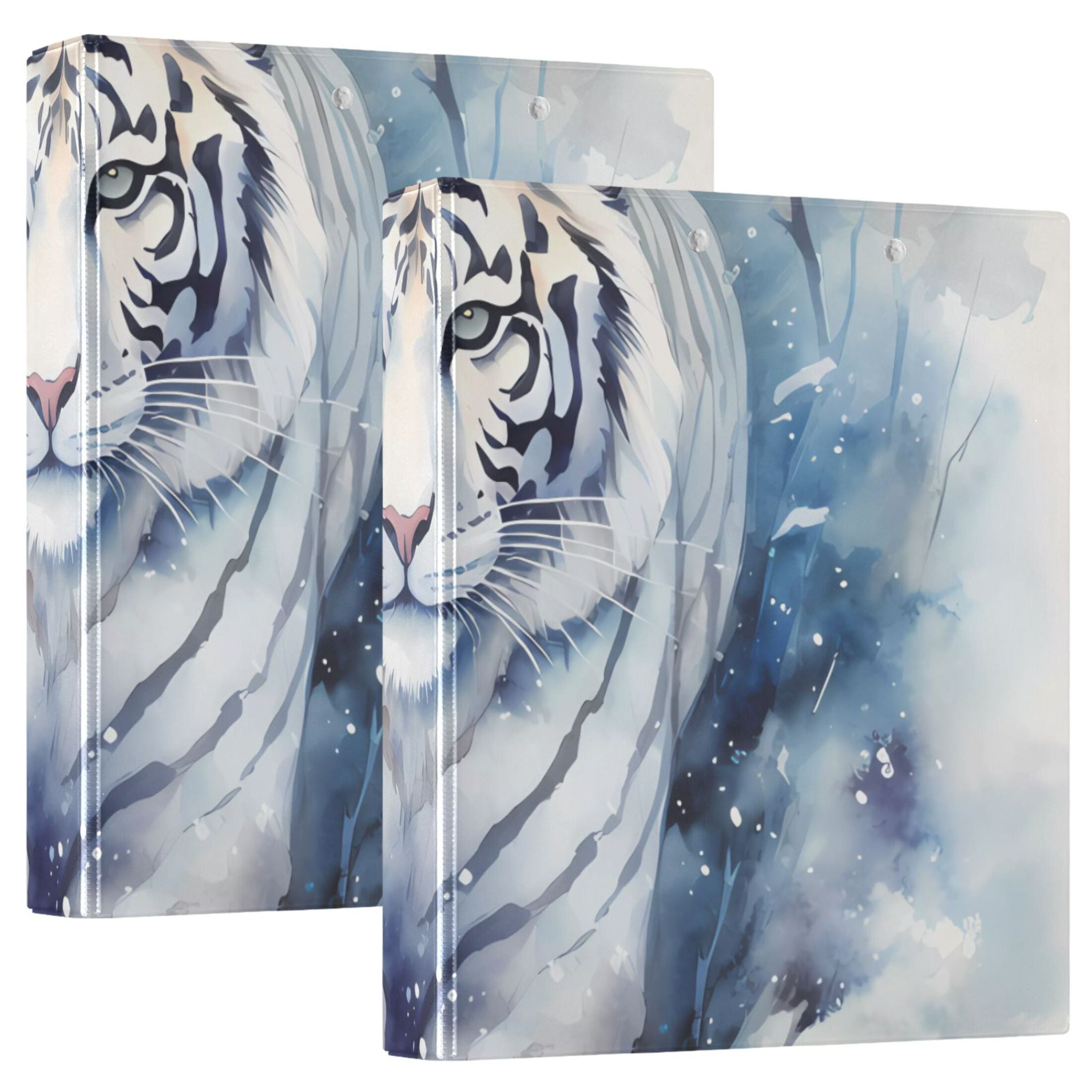 White Tiger 3 Ring Binders 1.5 inch Hardcover File Folders with ...