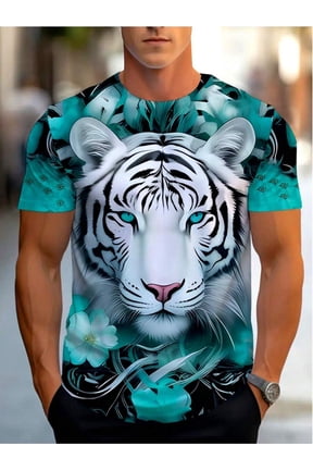Mens Tiger Print Shirt
