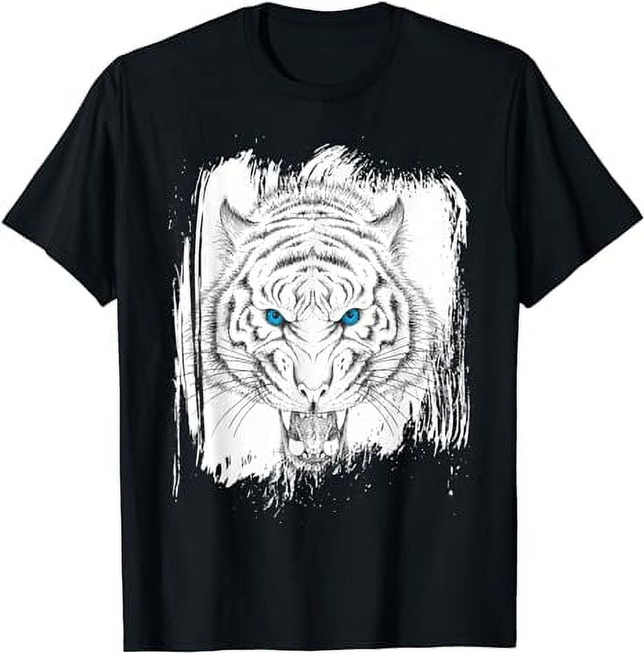 White Tiger Lover Awesome Tiger Sketch Portrait T-Shirt - Walmart.com