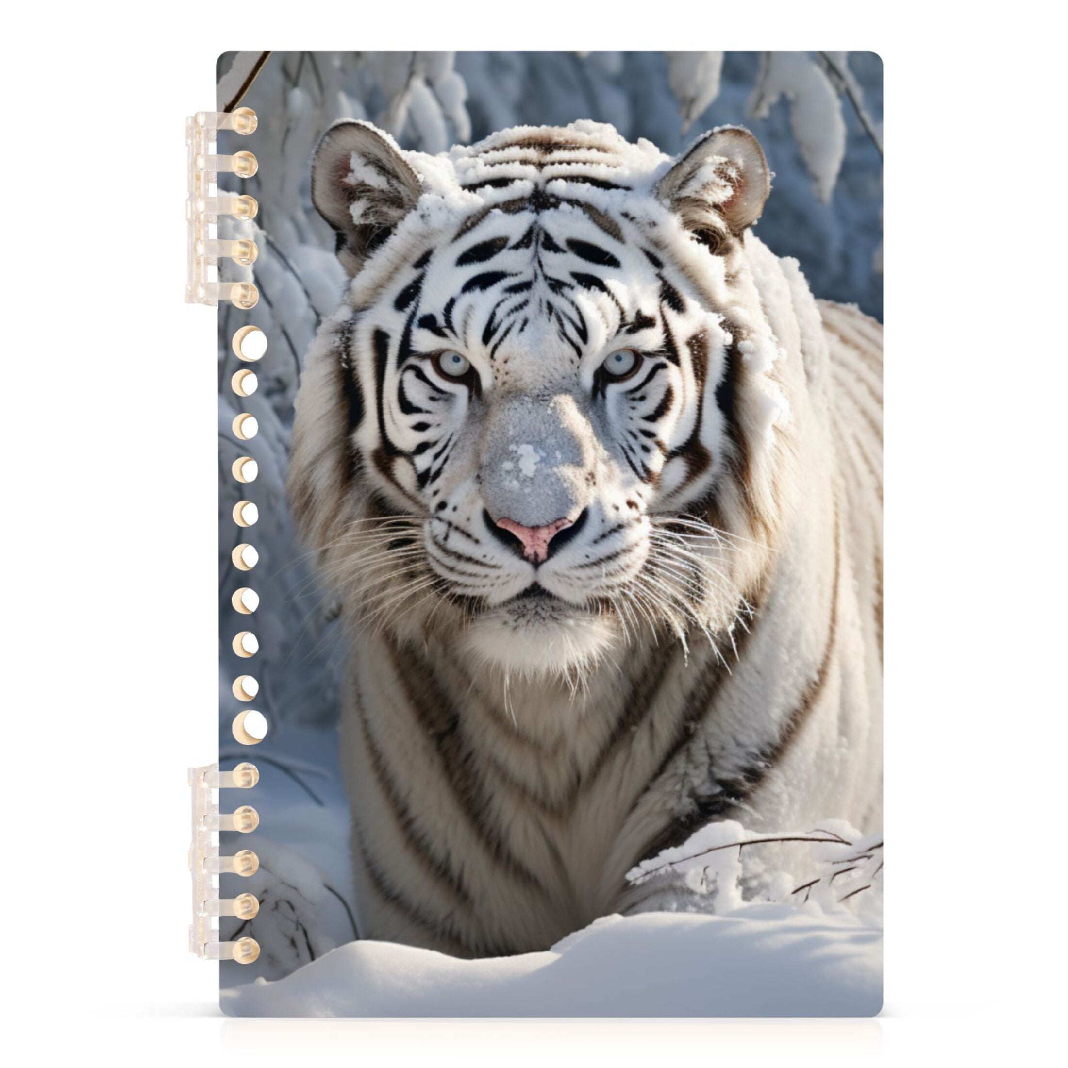 White Tiger Ring Binder Notebook Journey Note Diary College Ruled ...