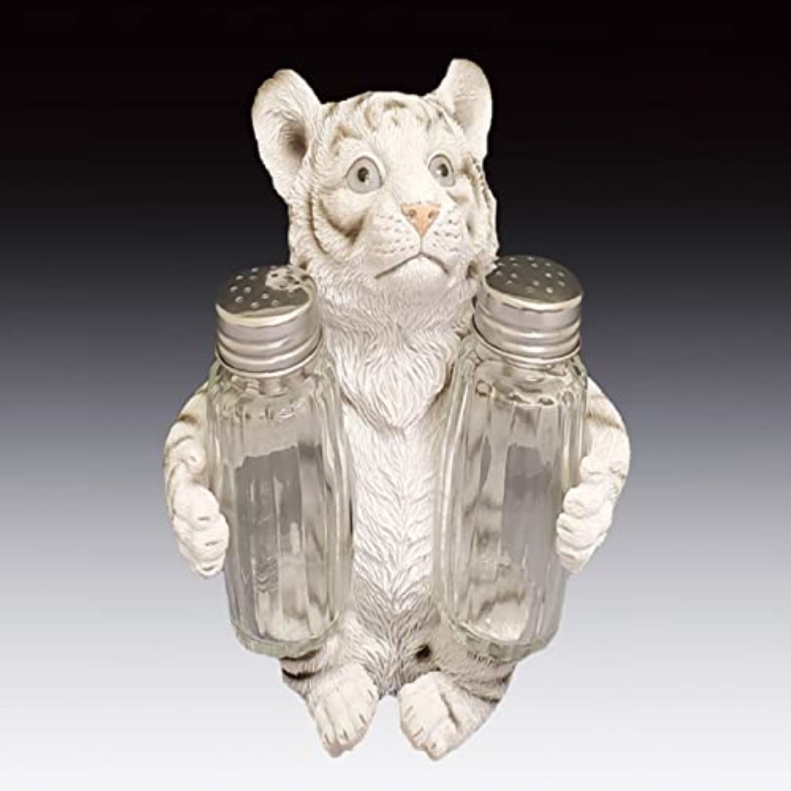 White Tiger Salt and Pepper Shaker Set 5.5 Inch - Walmart.com