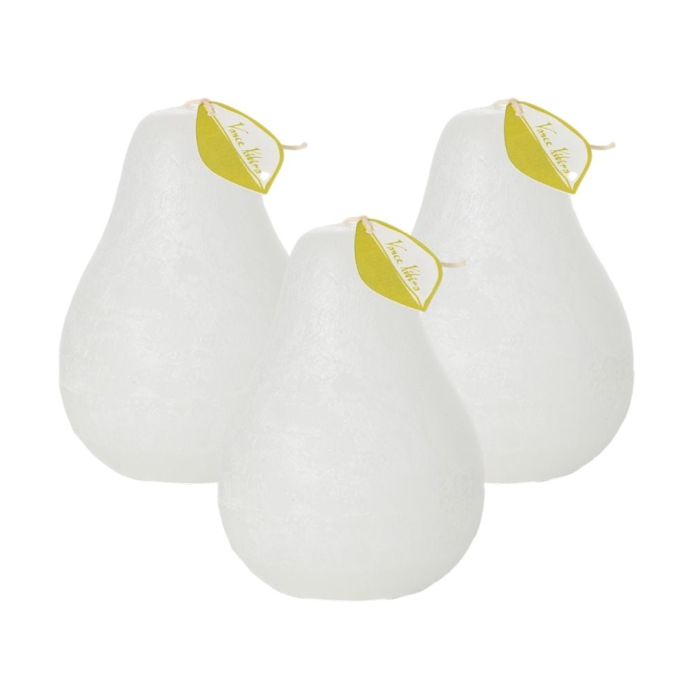 White Timber Pear Candles - Set of 3 - Walmart.com