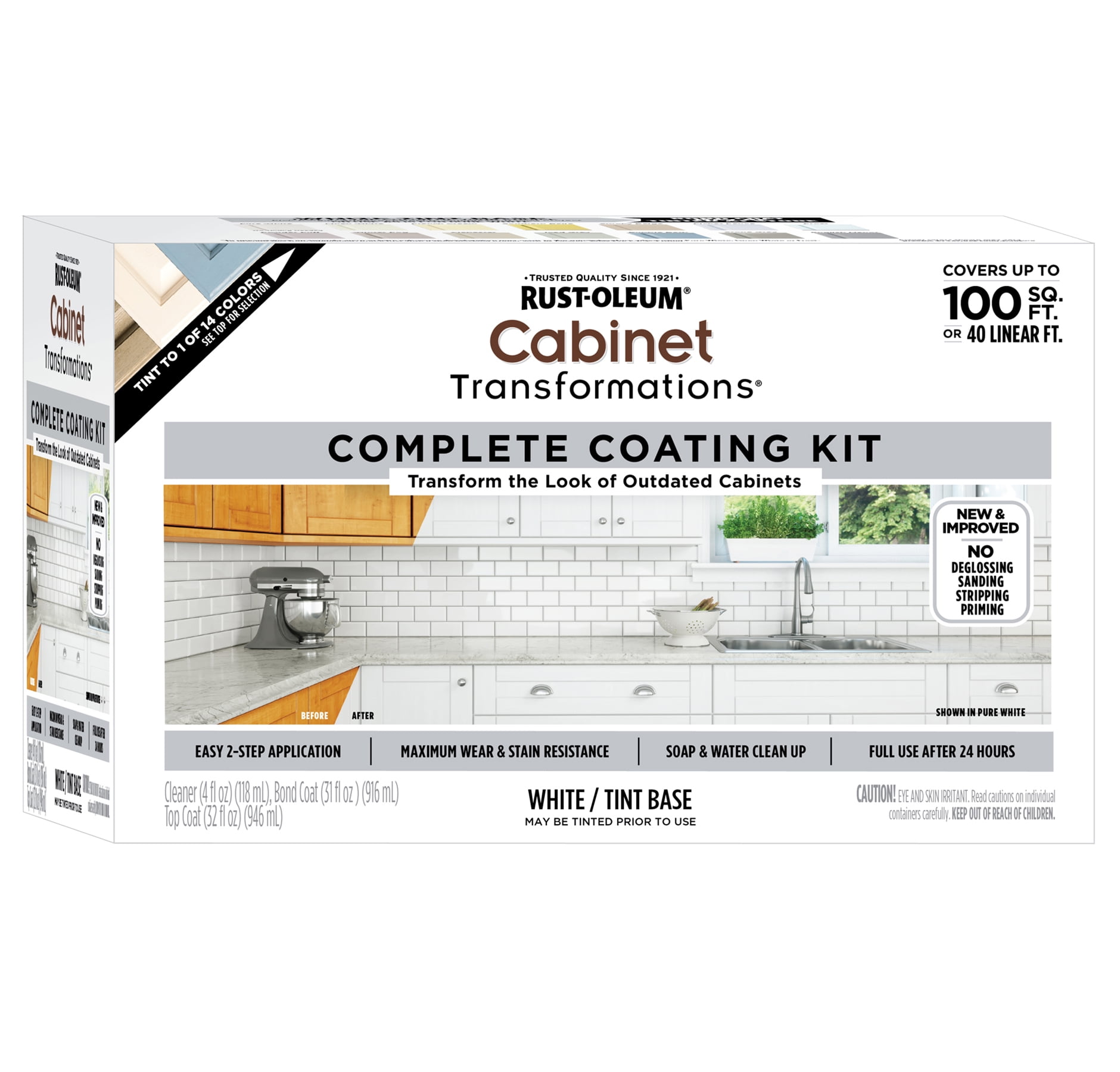 2 Pack, White Tint Base, Rust-Oleum Cabinet Transformations Satin ...