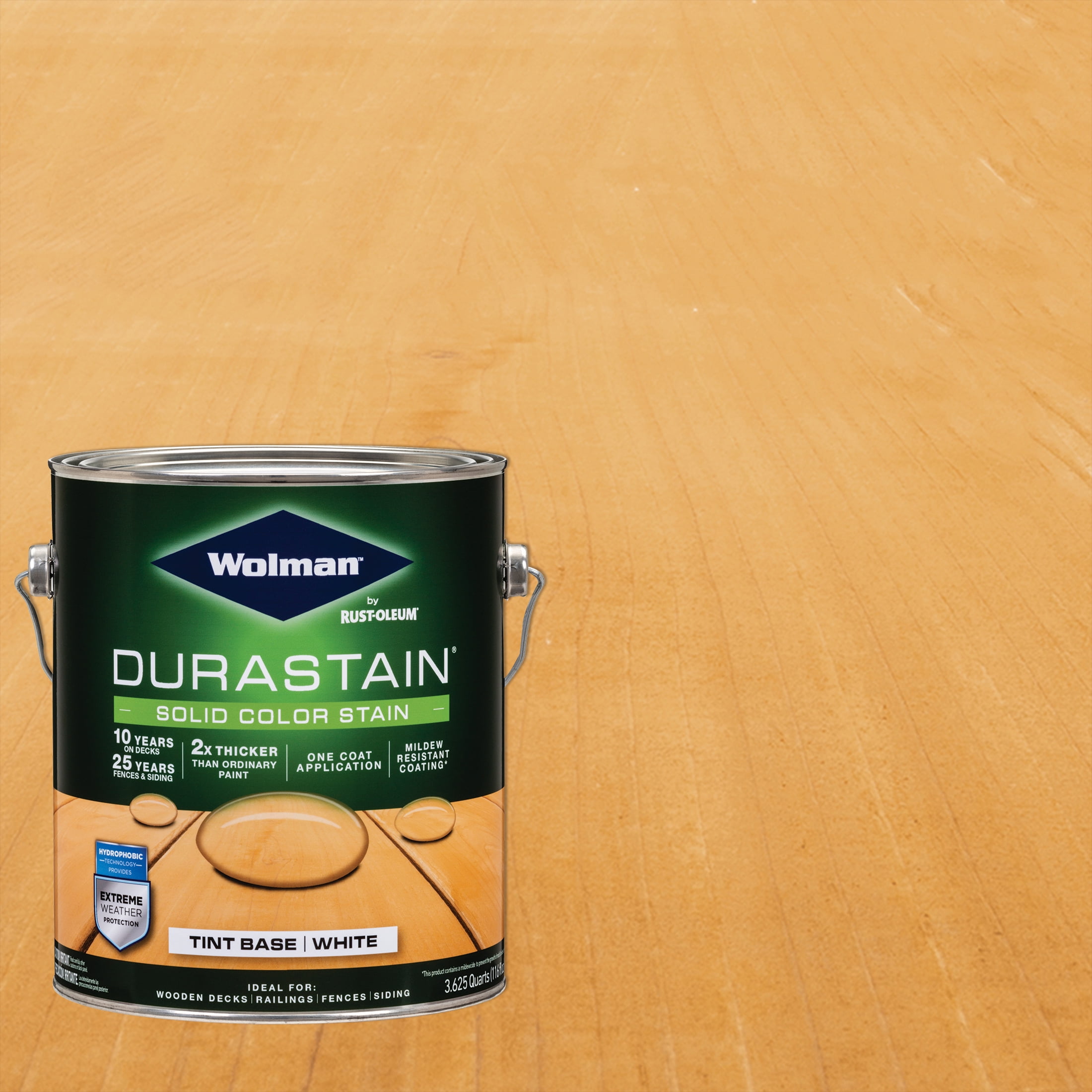4 Pack, White Tint Base, Wolman DuraStain Satin Solid Color Exterior ...
