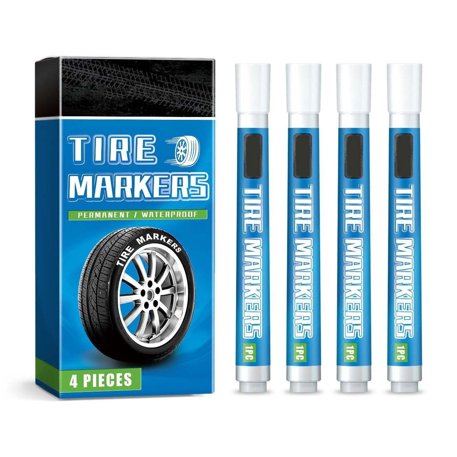 White Tire Paint Pens for Car Tire Engraving 4 Pack Car Tire Paint Pens ...