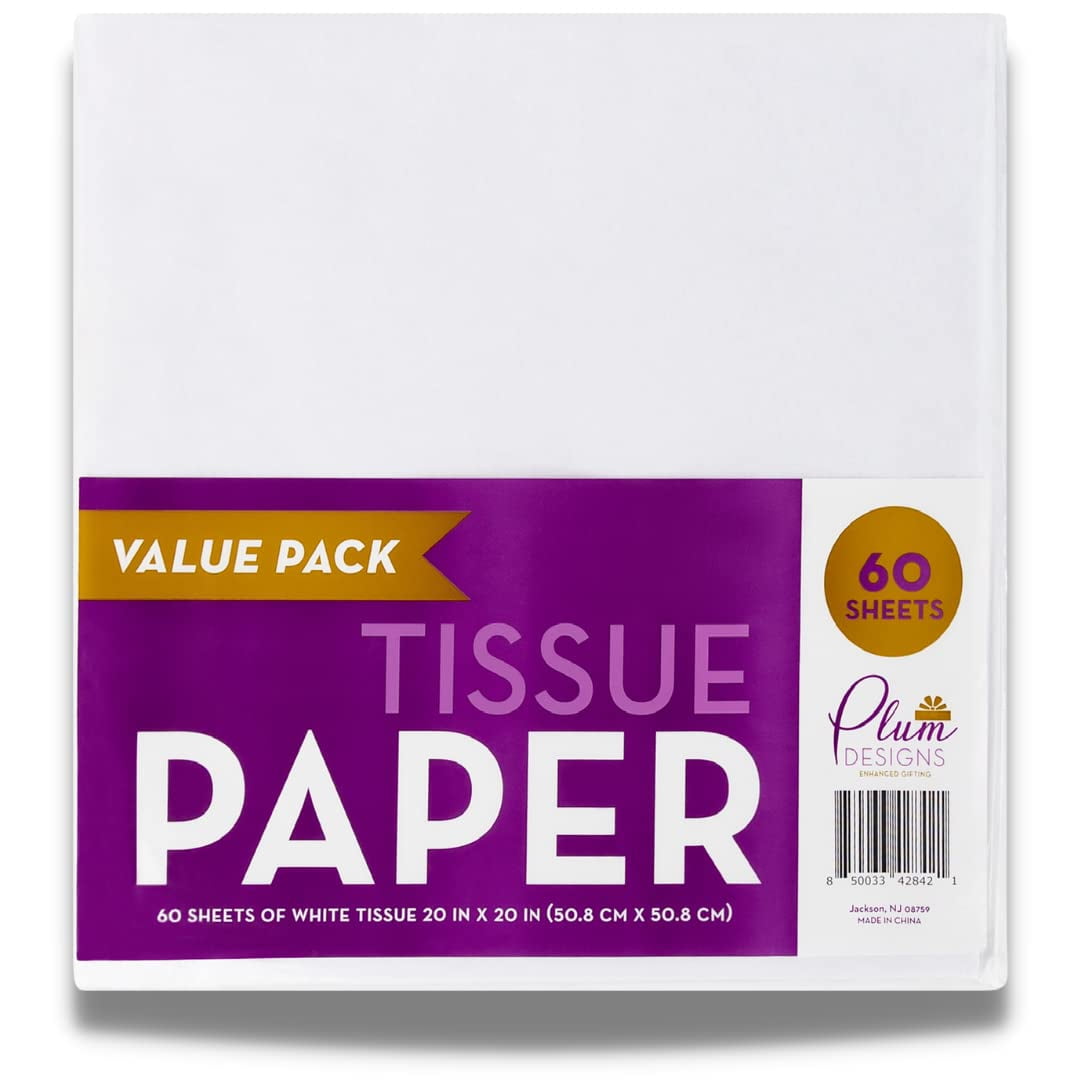 White Tissue Paper for Gift Bags 100 Sheets -15" x 20" Bulk Tissue ...