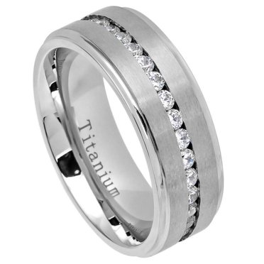 Metal Masters Titanium Mens .9Ct Wedding Band Engagement Ring 9-Large ...
