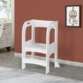 White Toddler Learning Standing Tower, MDF Kids Kitchen Helper Step ...