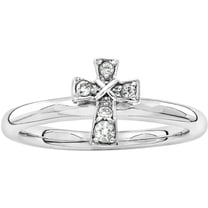 Sterling Silver Cushion Cut White Topaz Ring - Walmart.com