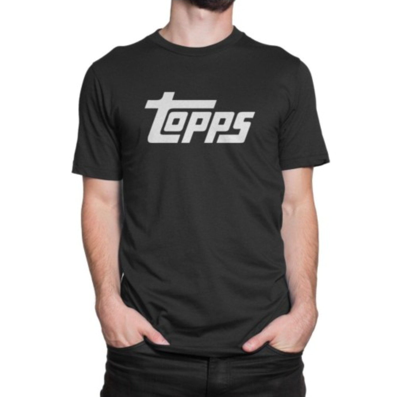 White Topps Baseball Vintage T-Shirt - Walmart.com