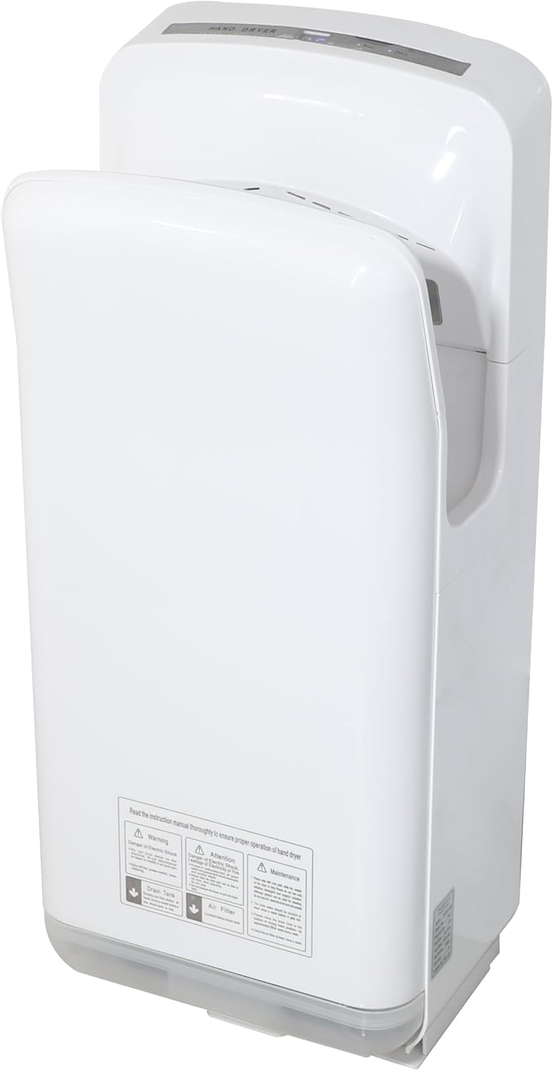 White Touchless Hand Dryer Wall Mounted Low Energy Hand Dryer AC110V ...