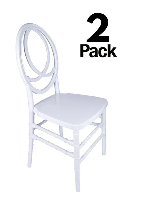 White ToughResin Unassembled Infinity Chair by Chivari, 2 Pack ...