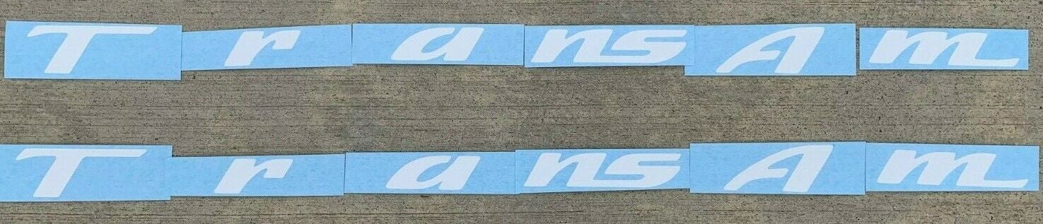 White Trans AM Fender Overlay Decal Set 1993-2003 Pontiac Firebird ...