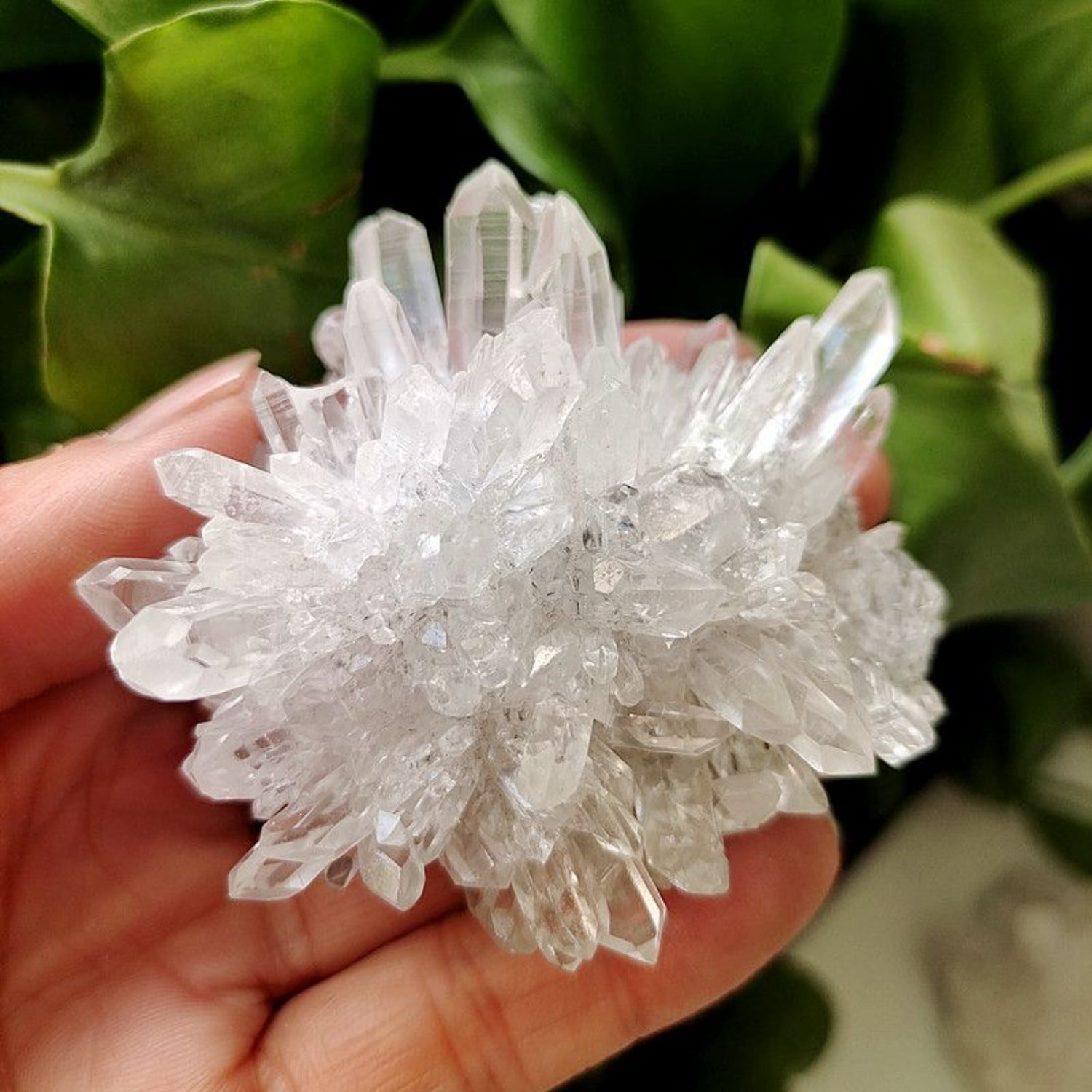 White Transparent Quartz Cluster Crystal Dot Repair Reiki Rock Sample ...