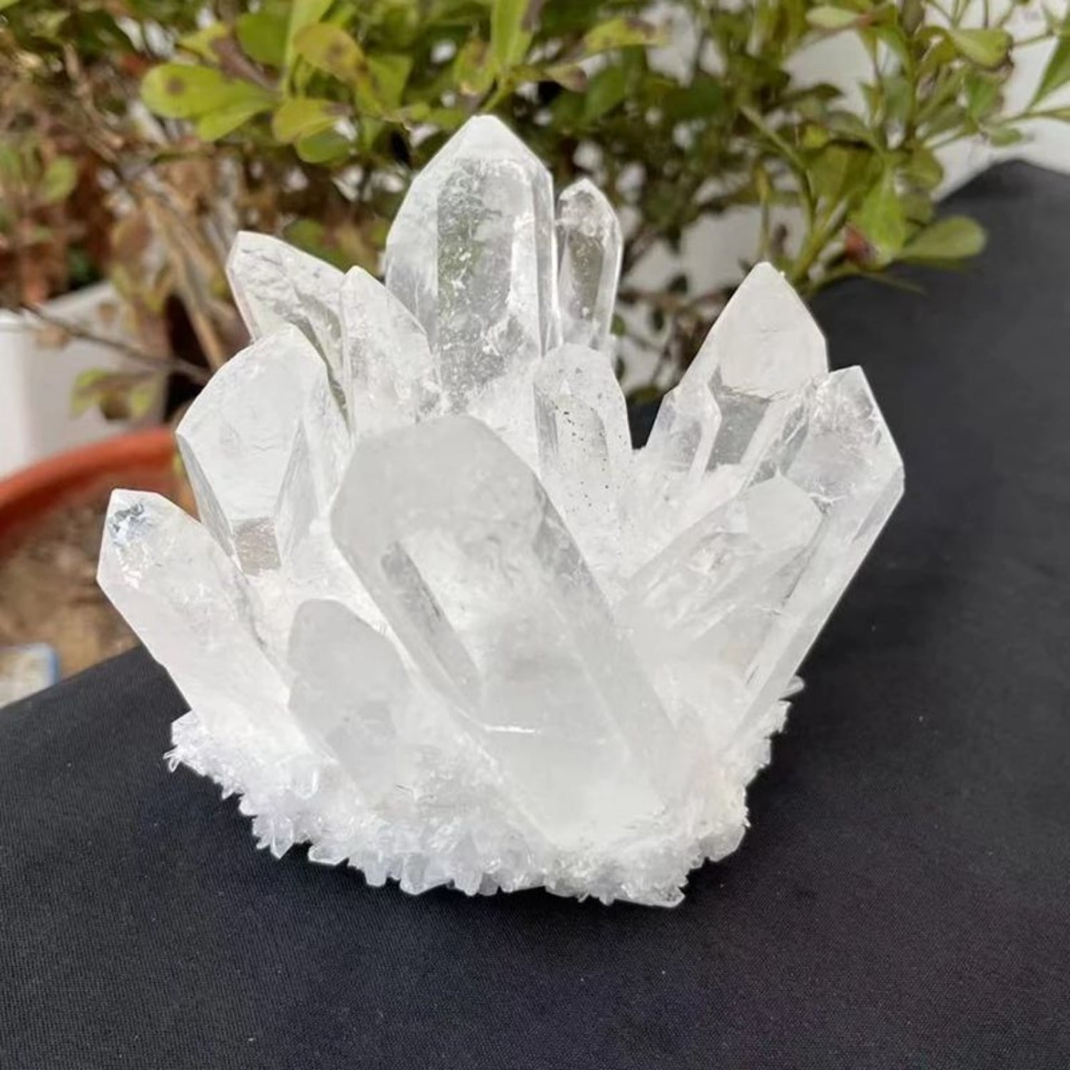 White Transparent Quartz Cluster Crystal Dot Repair Reiki Rock Sample ...