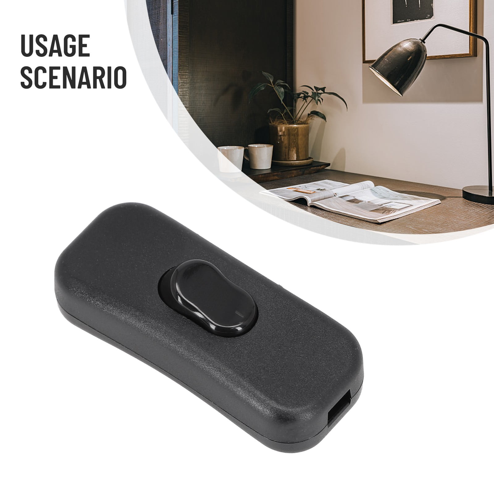 White Transparent Rocker Switch in Line Switch on Off Plastic for Desk ...