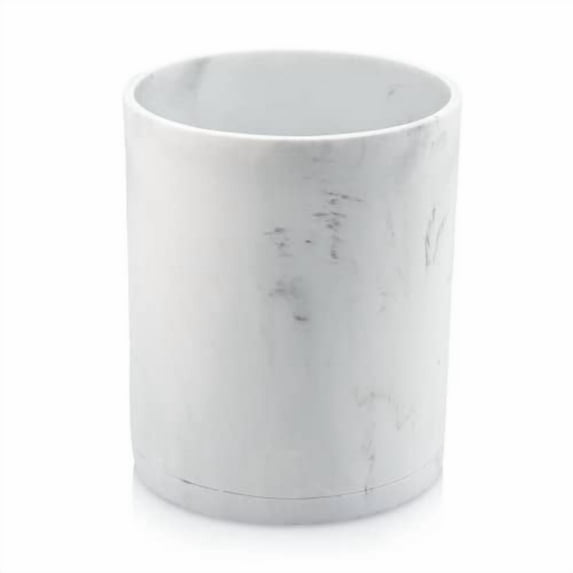 White Trash Can for Home or Office, 2.2 Gallon Capacity, Round Trash ...