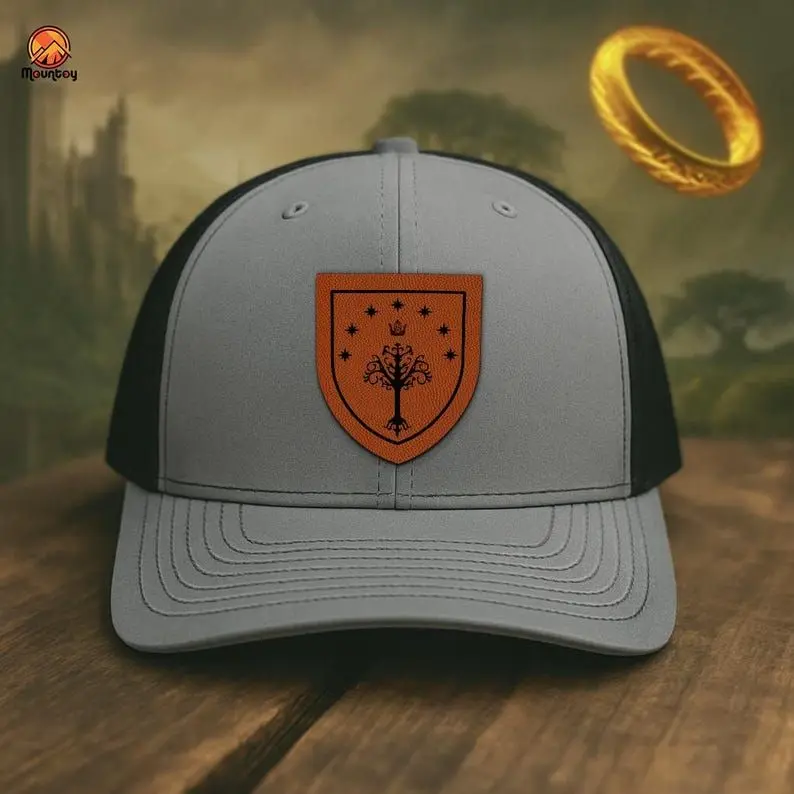 White Tree of Hope Elvish LOTR Hat with Leather Patch – Fantasy Trucker ...