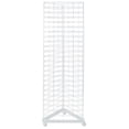 SSWBasics White Triangle Slat Grid Tower with Base & Casters Grid Wall ...