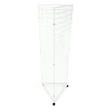 White Triangle Wire Grid Tower with Base and Casters - Grid Wall Retail ...