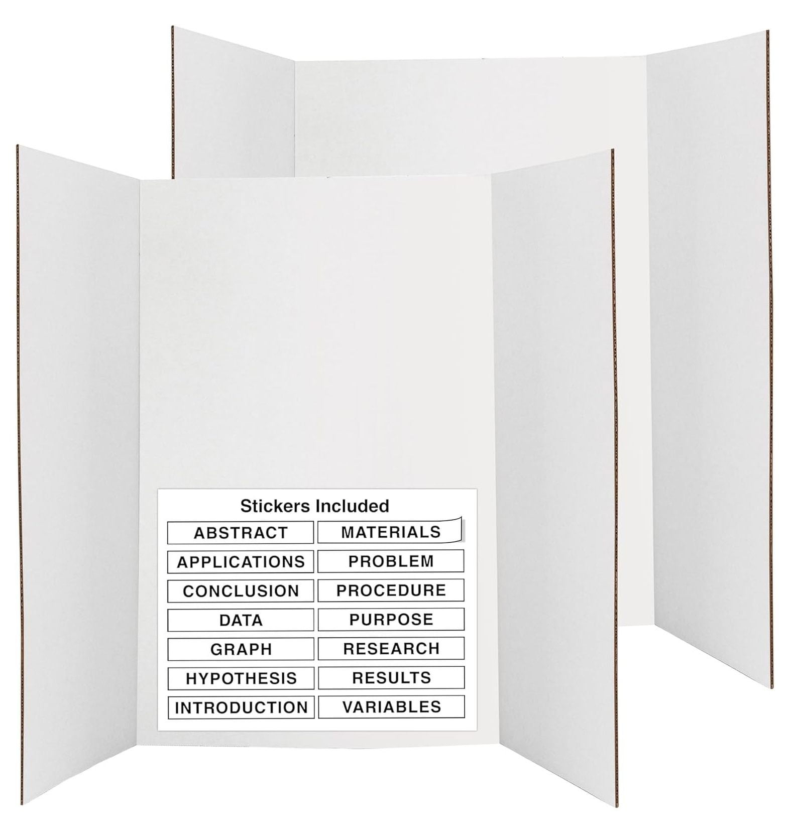 White Trifold Presentation Board 36" x " (Pack of 2) Self-Adhesive ...