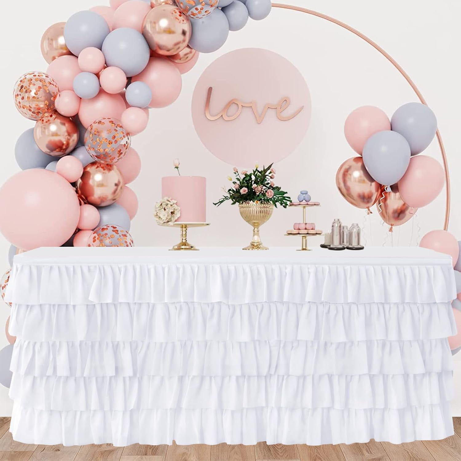White Tulle Table Skirt 9ft Tutu Table Skirt For Rectangle Table ...