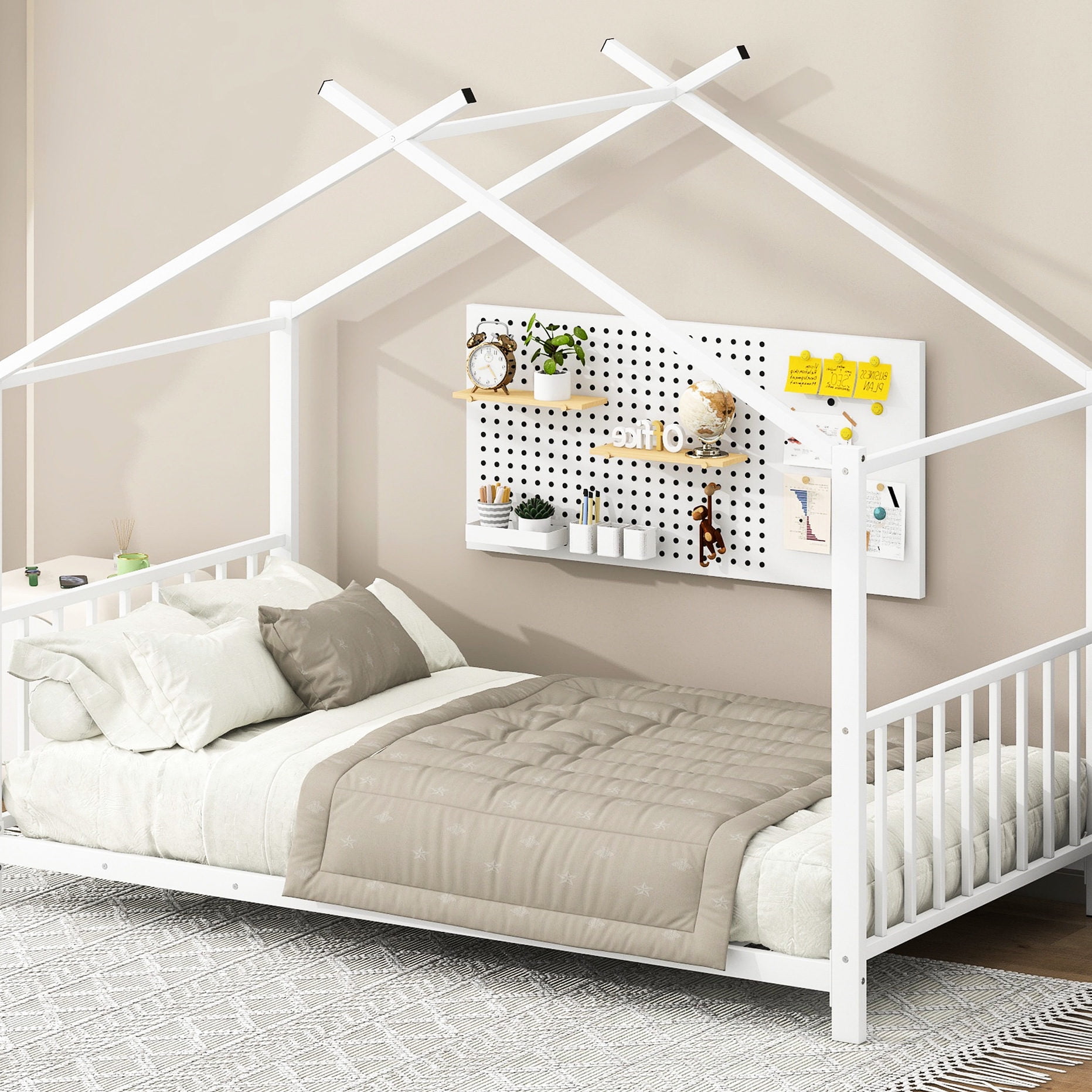 White Twin | Slat - Supported | Bedroom Setup - Walmart.com