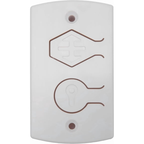 White Two Button Cover Plate, Inside Control Unit, for Wayne Dalton ...