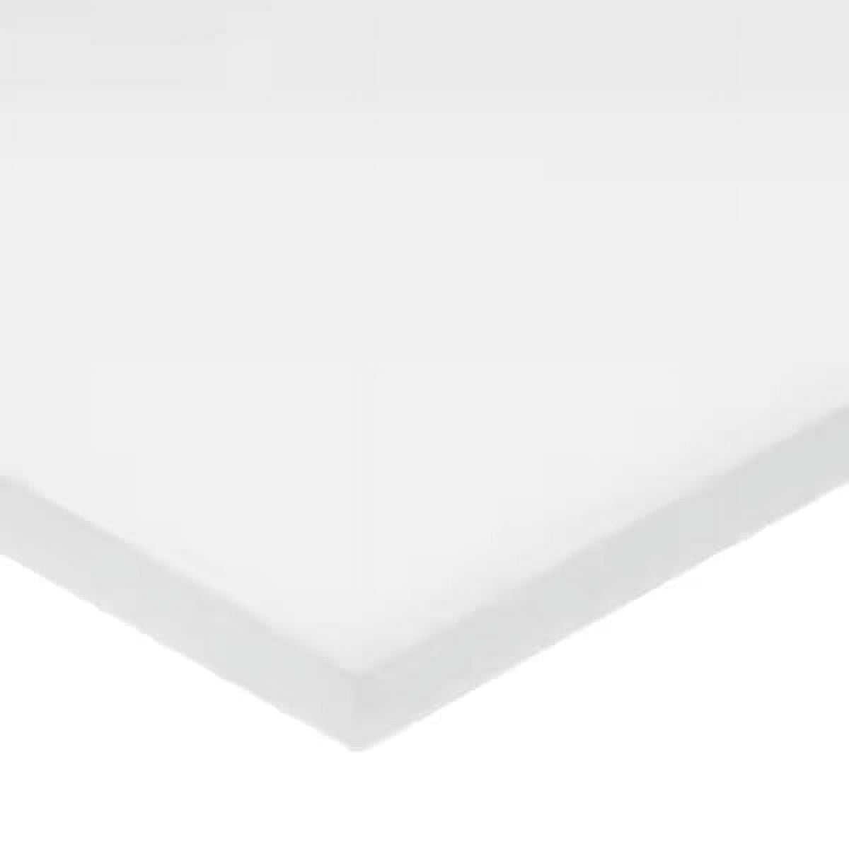 White UHMW Polyethylene Rectangle Stock 48" L x 4" W x 1/8" Thick, Mfr ...